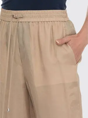 BOSS Lyocell Wide Leg Trousers