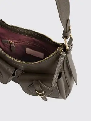 COCCINELLE Mavery Grained Leather Shoulder Bag - Grey