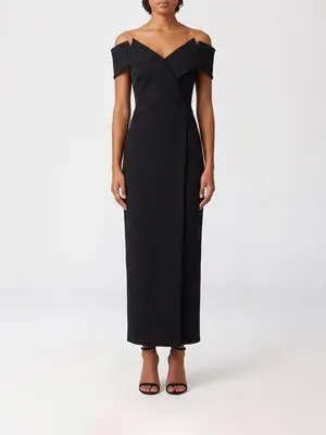 Khaite Crêpe Midi Dress - Black
