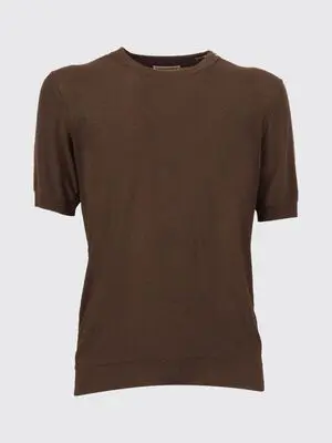 KANGRA Slim Fit Cotton-blend Crewneck Sweater - Brown