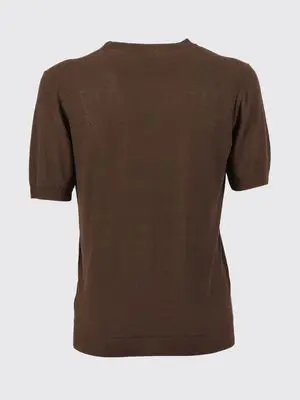 KANGRA Slim Fit Cotton-blend Crewneck Sweater - Brown