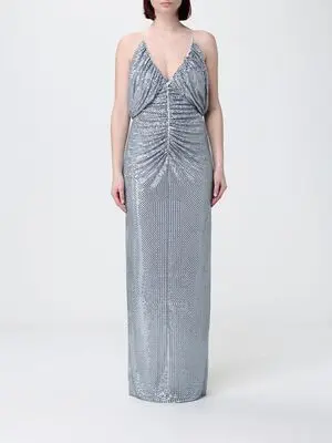 SELF-PORTRAIT Long Dress With Rhinestones - Blue