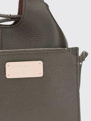 COCCINELLE Textured Leather Shoulder Bag - Mud