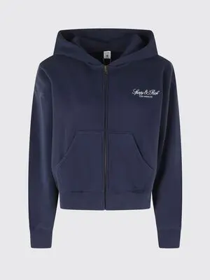 SPORTY & RICH Zip-up Hooded Sweatshirt