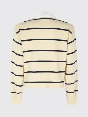 SPORTY & RICH Striped Polo Shirt