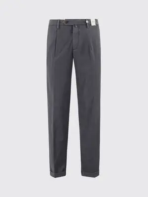 MYTHS Slim Fit Wool Fresco Trousers - Black