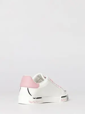 Dolce & Gabbana Dg Heart Motif Lace-up Trainers - White