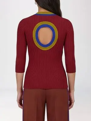 PAULA Paulavalentina Ribbed Crewneck Sweater With Contrast Trim