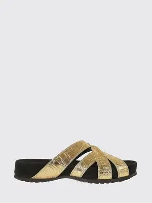 Dries Van Noten Laminated Leather Sandals - Silver