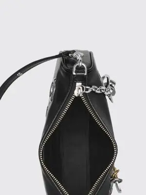 Marc Jacobs Grommet Shoulder Bag In Smooth Leather With Embroidery And Charm