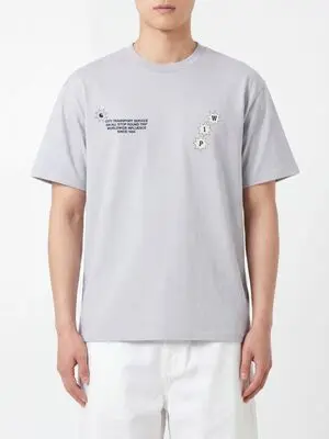 Carhartt Work In Progress Cotton T-shirt With Logo Print - Grey
