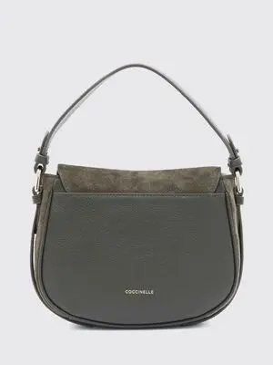 COCCINELLE Leather And Suede Shoulder Bag - Mud