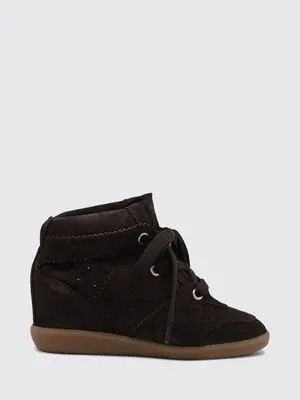 Isabel Marant Étoile Isabel Marant Bobby High-Top Suede Sneakers With Internal Wedge Cocoa