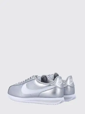 Nike Cortez Laminated Leather Sneakers - Silver