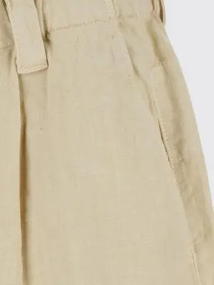 C.P. COMPANY Linen Cargo Shorts - Beige