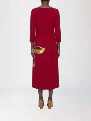 PAULA Crêpe Midi Dress With Floral Embroidery And Sequins