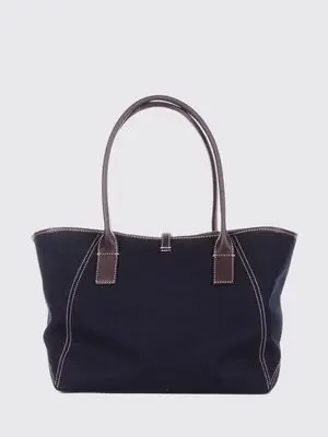FAY Bag In Canvas And Leather - Blue