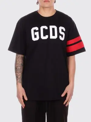 Gcds Cotton T-shirt With Logo - Black
