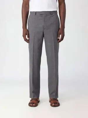 Emporio Armani Slim Fit Sartorial Trousers In Virgin Wool - Grey