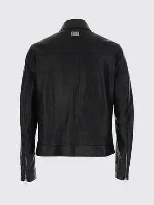 Dolce & Gabbana Lambskin Leather Jacket With Slim Fit