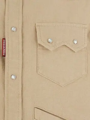Dsquared2 Cotton Shirt Jacket With Patch Pockets