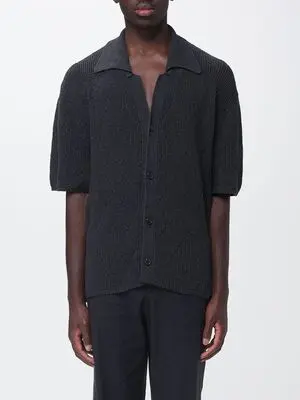 LANEUS Knitted Shirt - Black