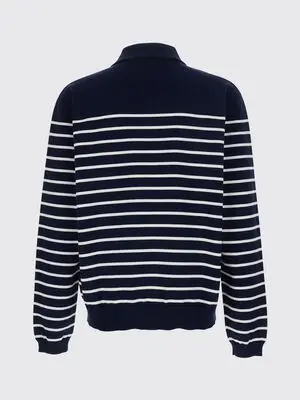 Dsquared2 Relaxed Fit Striped Knit Long-sleeve Polo