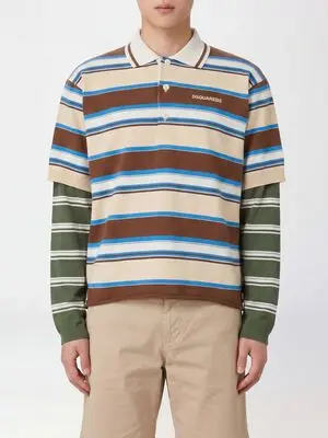 Dsquared2 Striped Long-sleeve Cotton Polo Shirt - Multicolor