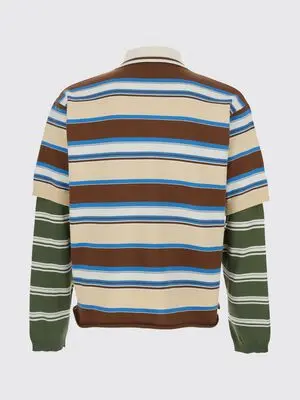 Dsquared2 Striped Long-sleeve Cotton Polo Shirt