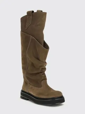 Attico Robin Passeggiata Suede Knee-high Biker Boots