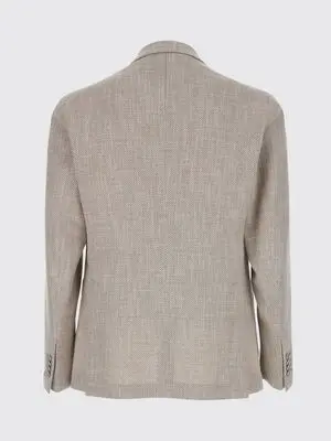 Tagliatore Chevron Wool And Silk Blend Single-breasted Blazer