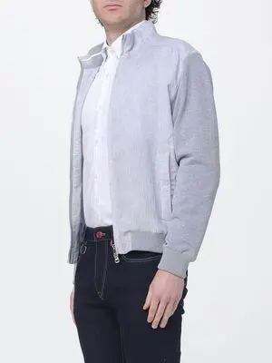 Paul & Shark Hybrid Bomber Jacket In Cotton And Linen