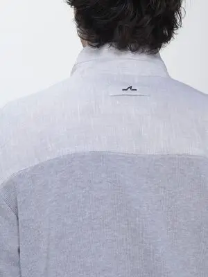 Paul & Shark Hybrid Bomber Jacket In Cotton And Linen
