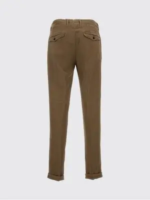 Incotex Cotton And Linen Chino Trousers - Brown