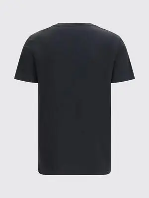 Balmain Slim Fit Contrasting Logo Cotton T-shirt - Black