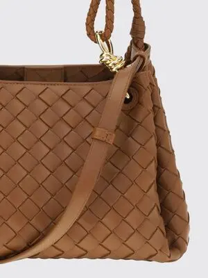 Bottega Veneta Parachute Intrecciato Lambskin Shoulder Bag - Coffee