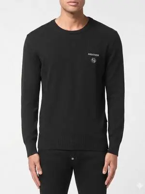 Philipp Plein Wool And Cotton Knit Pp - Black