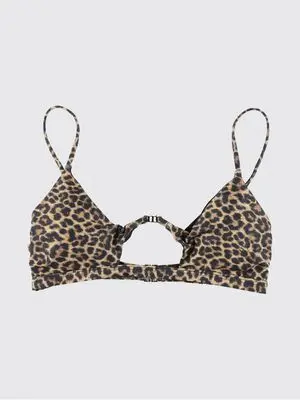MATINEE Animal Print Bikini Top With Cut-out Detail And Square Neckline