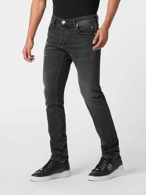 Philipp Plein Skinny Fit Jeans In Stretch Denim