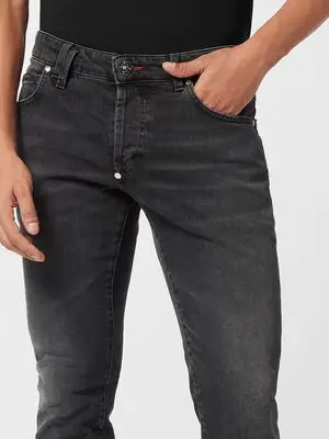 Philipp Plein Skinny Fit Jeans In Stretch Denim