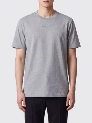 Balmain Basic Design Crewneck Short-sleeve Cotton T-shirt - Grey