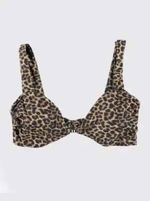 MATINEE Animal Print Triangle Bikini Top With V-neck