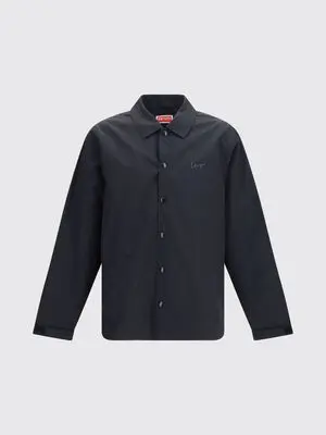Kenzo Waterproof Technical Fabric Shirt Jacket With Logo