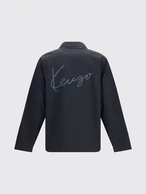 Kenzo Waterproof Technical Fabric Shirt Jacket With Logo
