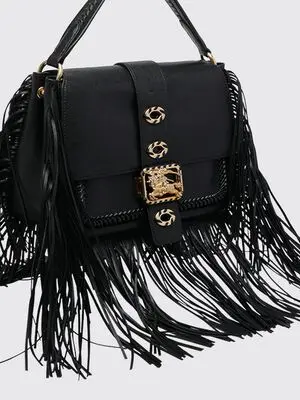 Burberry Leather Rider Bag With Fringes