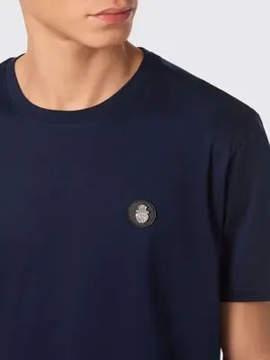 BILLIONAIRE Cotton T-shirt With Logo - Navy