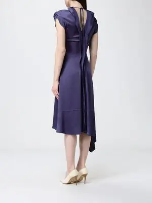 Victoria Beckham Asymmetrical Midi Dress - Blue