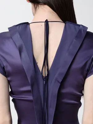 Victoria Beckham Asymmetrical Midi Dress - Blue
