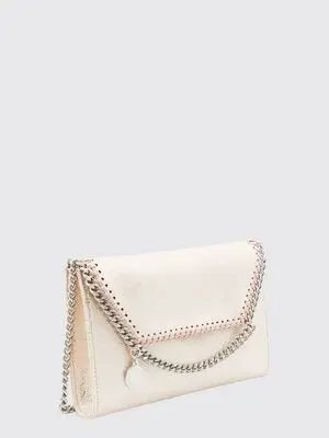 Stella McCartney Falabella Crackled Faux Leather Wallet On Chain - Pink