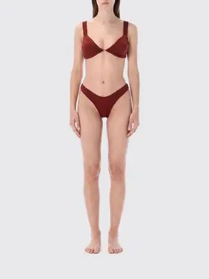 MATINEE Triangle Bikini With V-neck And Brazilian Briefs - Wine